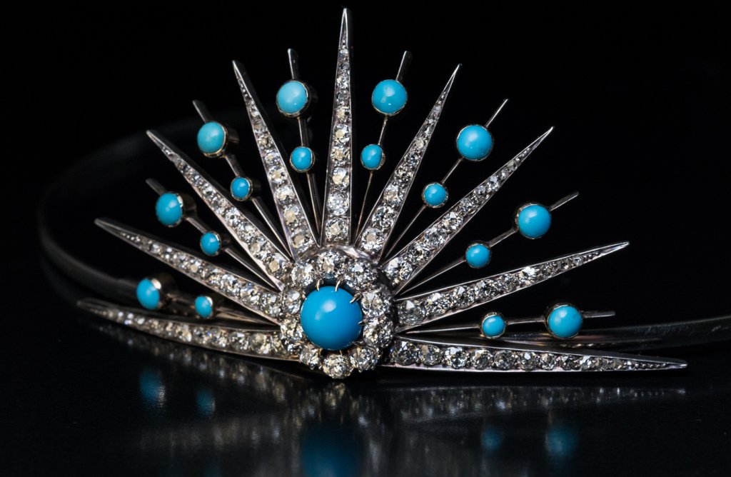 diamond_turquoise_tiara_Pictures_4204 - Antique Jewelry | Vintage Rings ...