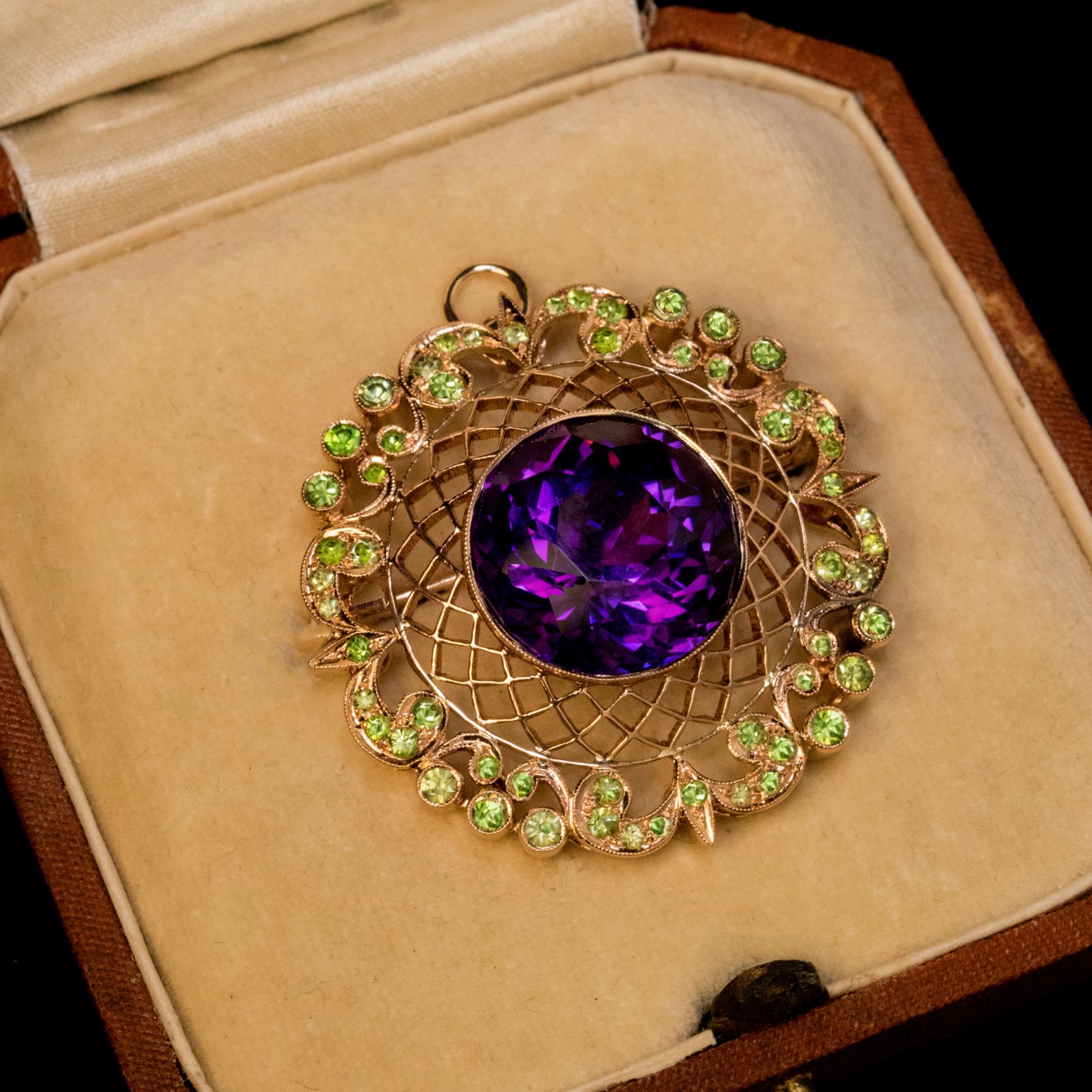 Victorian Era Antique Amethyst Diamond Openwork Ring Ref: 132996 - Antique Jewelry | Vintage ...
