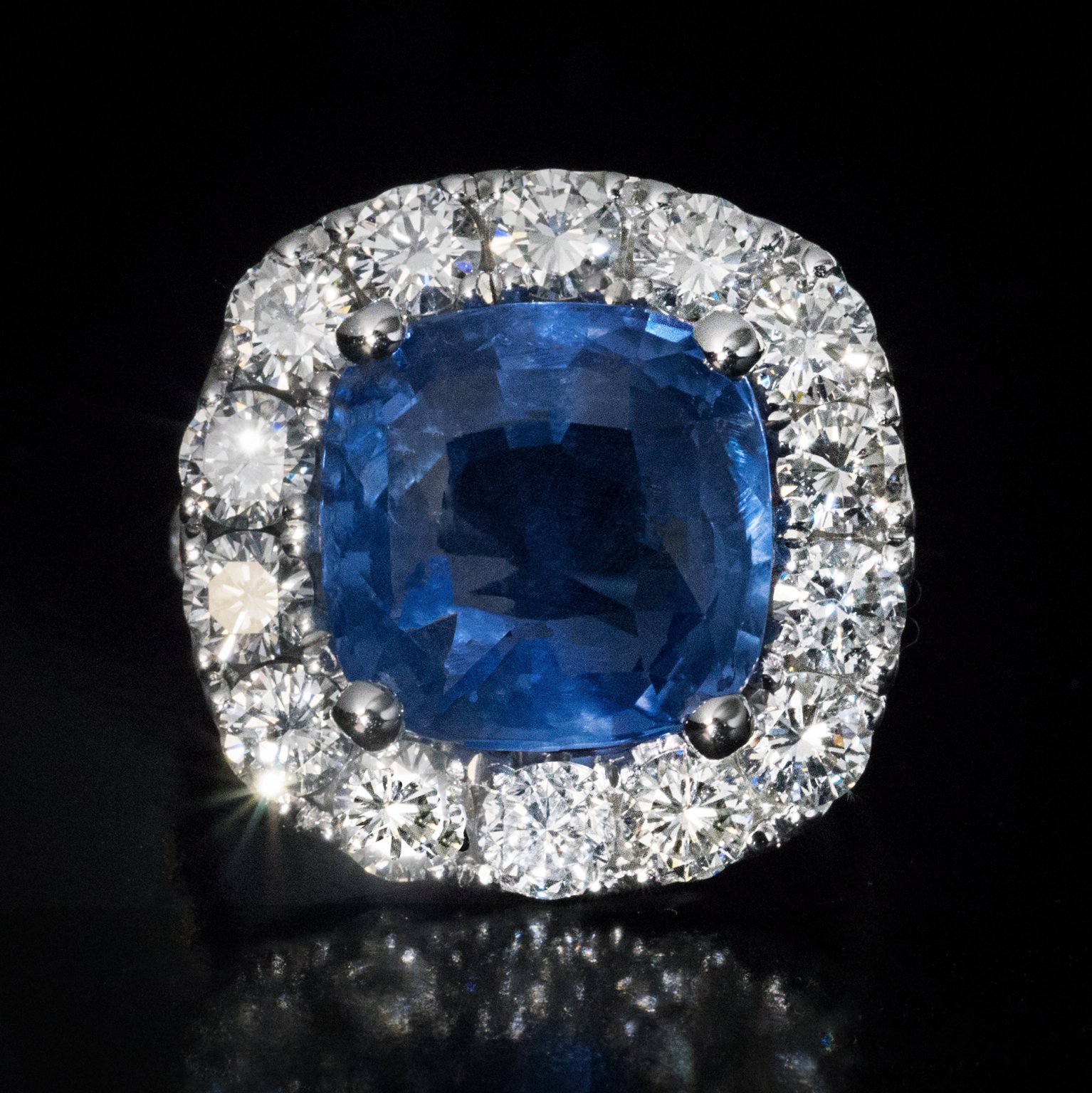 9.67 Ct Ceylon Sapphire Diamond Engagement Ring Ref: 785490 - Antique ...